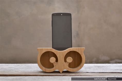 Owl Shaped Wooden Passive Speaker