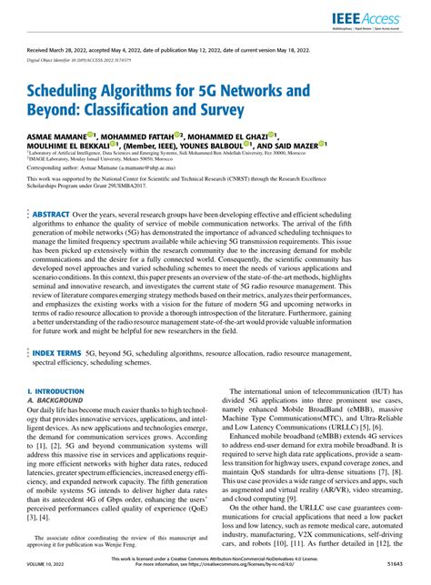 pdf scheduling algorithms for 5g networks and beyond classification and survey