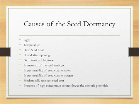 Seed Dormancy And Its Breaking Of Seed Dormancy And Helping In Seed