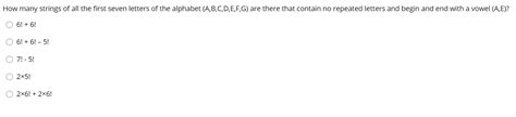 Solved How Many Strings Of All The First Seven Letters Of Chegg