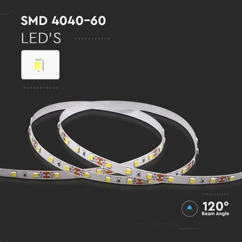 LED лента 4040 60диода/метър 12V Неутрално Бяла Светлина