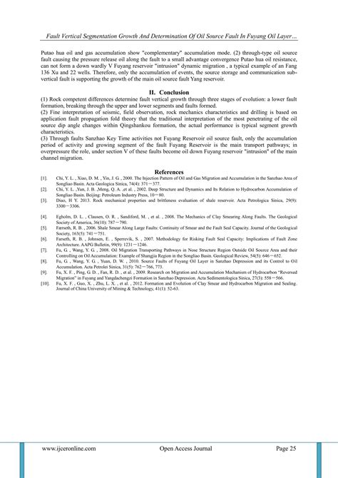 Fault Vertical Segmentation Growth And Determination Of Oil Source