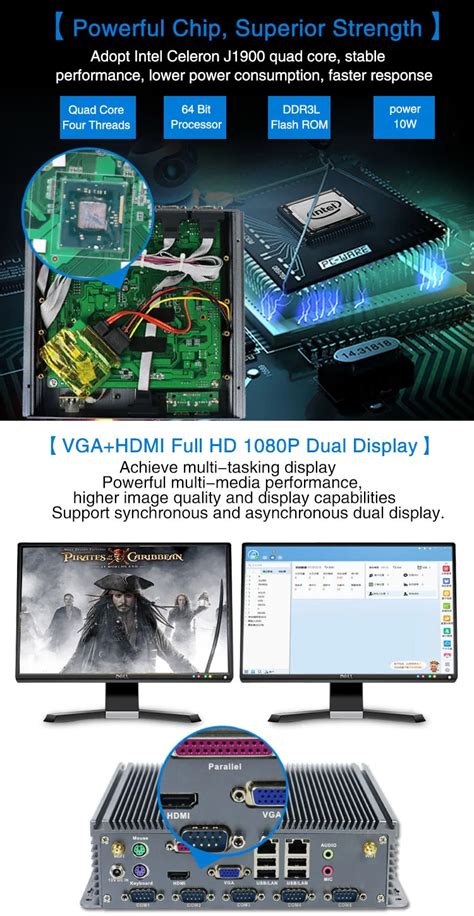 Vga Display Mini Pc With 3g 4g Module Dual Nic Rs232 And Lpt Quad Core J1900 Linux System Buy