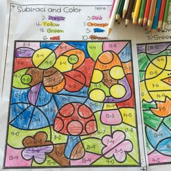Color By Code Addition And Subtraction By Adventures In Kinder And Beyond