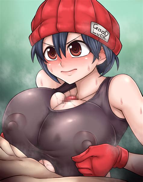 Rule 34 1boy1girl Beanie Beanie Hat Beruzumi M Big Breasts Black Hair