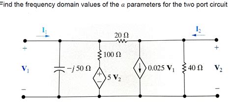 solved find the frequency domain values of the a parameters