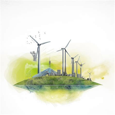 Premium Ai Image Generative Ai Illustration Green Energy