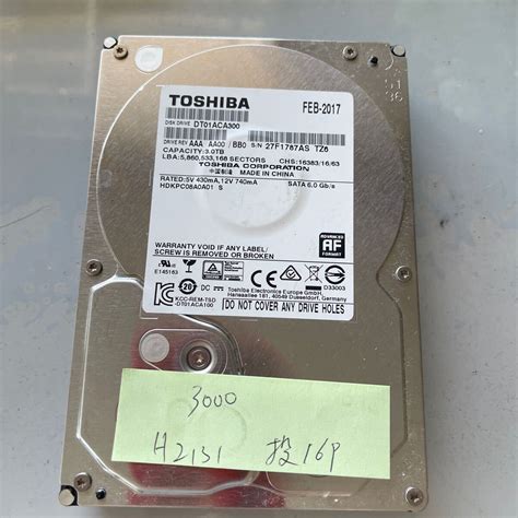 使用時間2131htoshiba Dt01aca300 3tb7200rpmsata6002tb～｜売買されたオークション情報