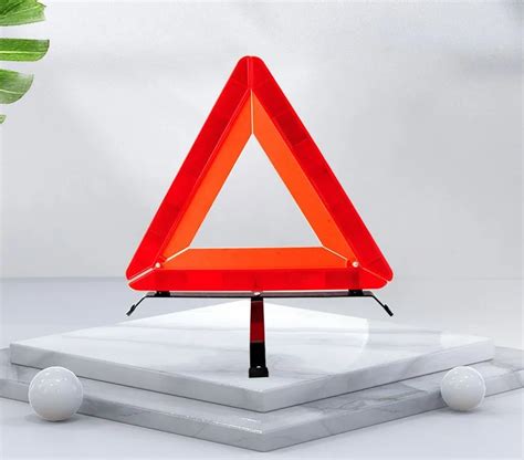 Folding Warning Triangle Red Fault Stop Wide Panel Parking High