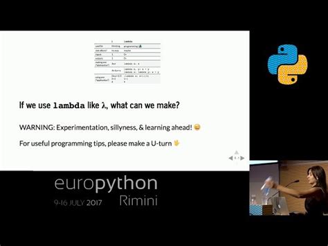 Europython Talk Mary Had A Little Lambda From Europython Conference Class Central