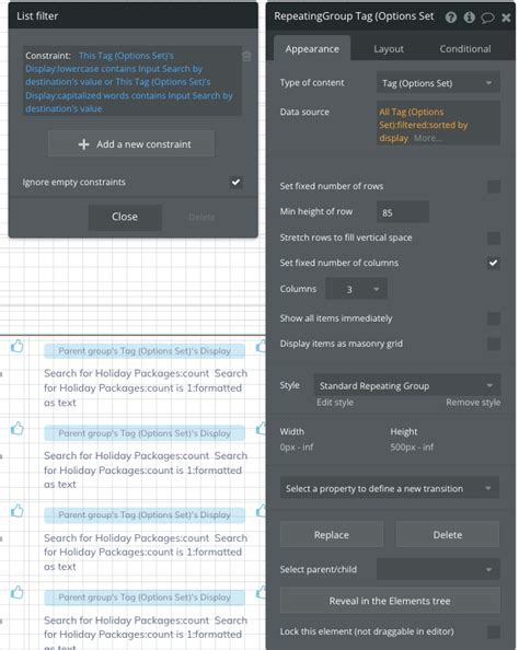 filtering repeating group where data source is an option set 3 by f