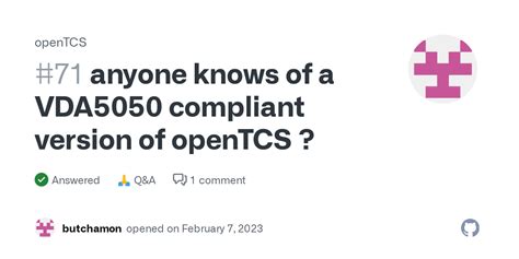 Anyone Knows Of A VDA Compliant Version Of OpenTCS OpenTCS Discussion GitHub