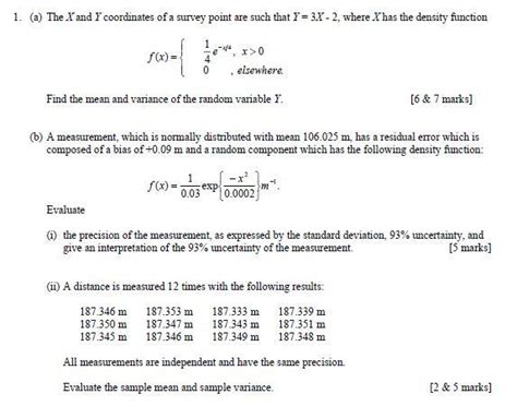 Solved A The X And Y Coordinates Of A Survey Point Are
