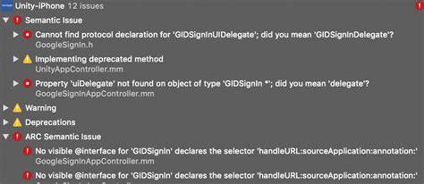 Cannot Find Protocol Declaration For Gidsigninuidelegate Did You Mean Gidsignindelegate