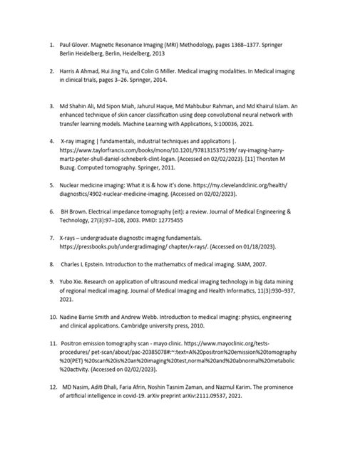 Refrences Pdf Medical Imaging Medical Physics