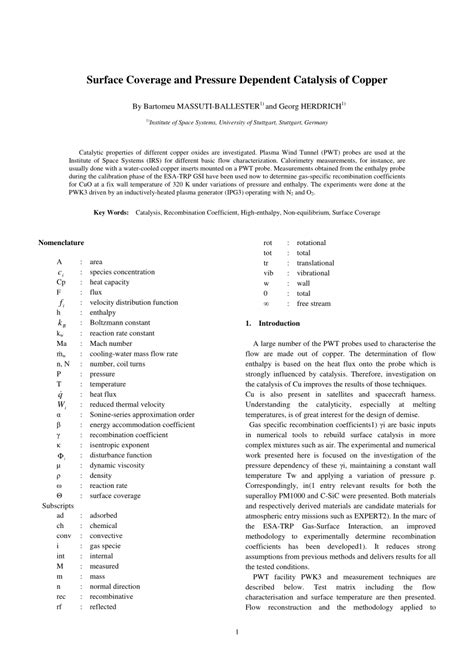 Pdf Surface Coverage And Pressure Dependent Catalysis Of Copper