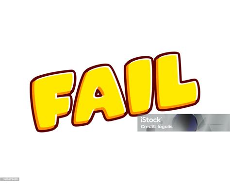 실패 문구 흰색의 다채로운 텍스트 효과 디자인 벡터에 격리 된 슬로건 레터링을 잃어 버리십시오 영어로 된 텍스트 또는 비문