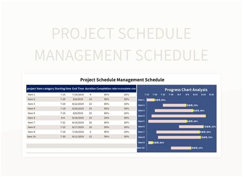 Project Schedule Management Schedule Excel Template And Google Sheets File For Free Download