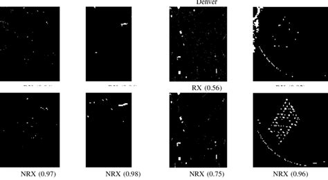 Anomaly Detection Maps For Best Thresholds Top The Best Linear Rx