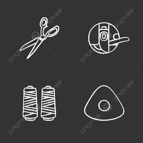tailoring chalk icons set linear line embroidery vector linear line embroidery png and vector