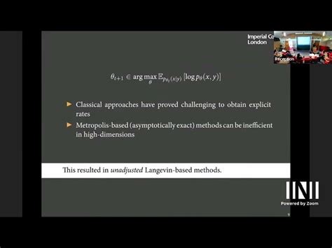 Free Video Interacting Particle Langevin Algorithm From Ini Seminar