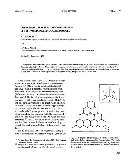 Pdf Differential Real Space Renormalization Of The Two Dimensional
