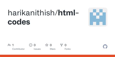Github Harikanithish Html Codes