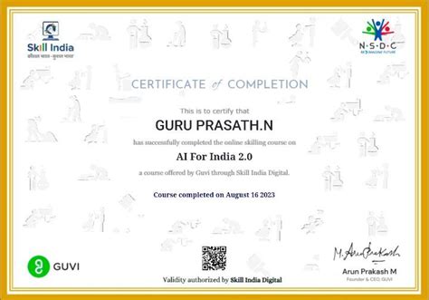 guru prasath n on linkedin ai skillindia guvi