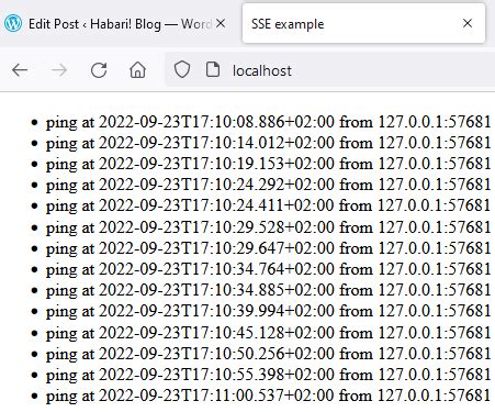 How To Server Sent Events With Indy Server Part Habari Blog