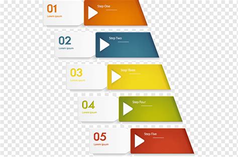 5 가지 색상 간판 Infographic 그래픽 디자인 템플릿 Ppt 요소 텍스트 사진 사각형 Png Pngwing