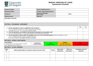 Manual Material Handling Inspection Checklist