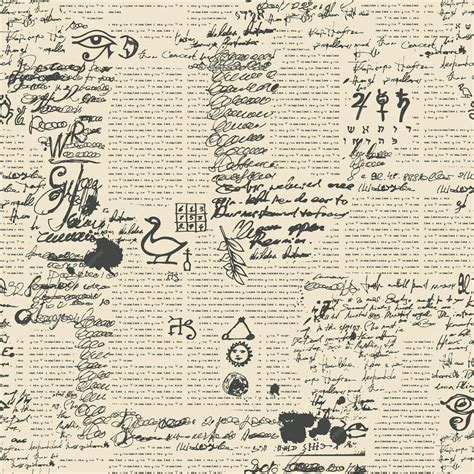 Premium Vector Seamless Pattern With Fragments Of Illegible Text