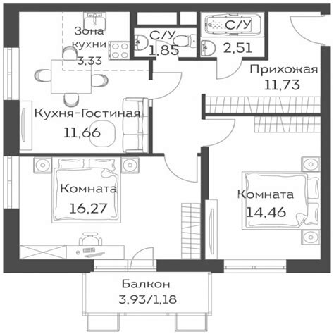 Планировки советских квартир 2 комнаты 86 фото