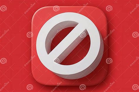 3d Representation Of A Null Symbol In White On A Bold Red Background Used To Indicate