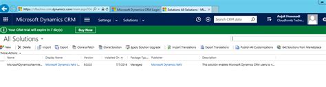 Fig Microsoft Dynamics NAV Integration Solution Imported In CRM