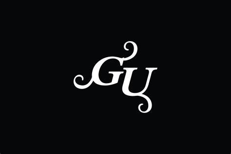 Monogram Gu Logo V2 Graphic By Greenlines Studios · Creative Fabrica