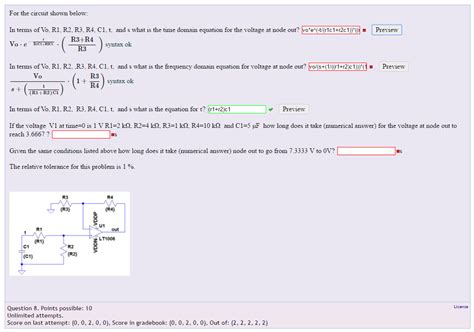Solved For The Circuit Shown Below In Terms Of Vo R1