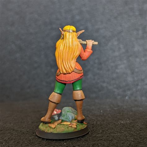 3d Print Of Bard Elf With Flute By Mrssmallhands