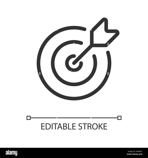 reaching target pixel perfect linear ui icon stock vector image and art