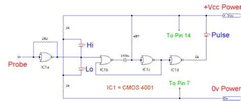 Pulse Reading Logic Probe Test Gears Circuits Schematics