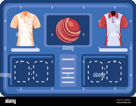 Cricket Scoreboard Design Stock Vector Image Art Alamy