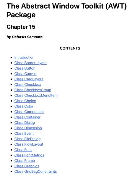ch15 class checkboxgroup class checkboxmenuitem class choice class