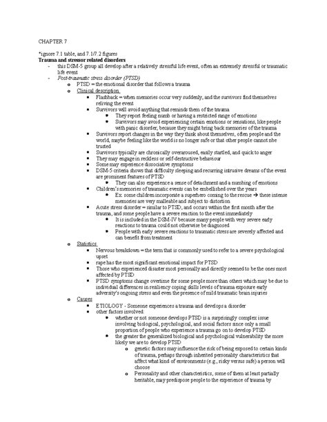 Chapter 7 Textbook Notes Required For PSYC 3140 Tests CHAPTER 7 Ignore 7 Table And 7 1 7