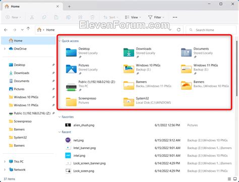 Add Or Remove Quick Access In File Explorer Home In Windows 11 Windows 11 Forum