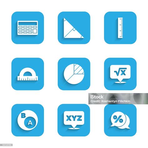 세트 원형 차트 인포그래픽 Xyz 좌표 시스템 할인 퍼센트 태그 X 글리프 서브셋 수학 하위 집합 B 도래기 눈금자 및 계산기