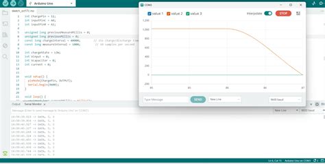 Rc Circuit With Serial Plotter Ide 2x Arduino Forum