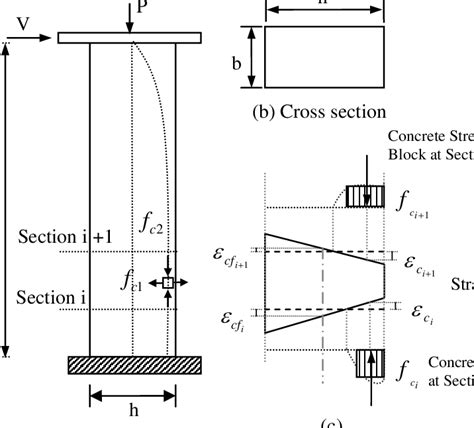 A Reinforced Concrete Column Subjected To Shear And Axial Loads A Download Scientific Diagram