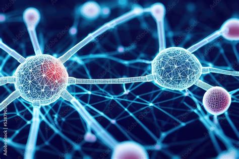Human Brain Digital Illustration Neural Connections In The Brain And Data Analysis Network