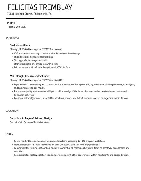 Asst Manager Resume Samples Velvet Jobs