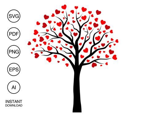 Love Tree SVG Etsy